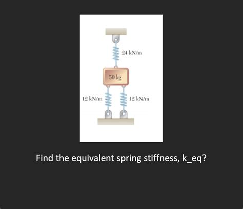 solved find the equivalent spring stiffness k−eq