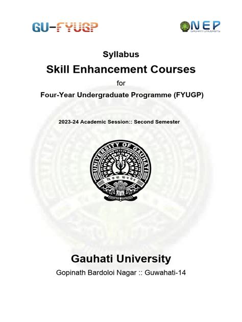 Gu Sec Fyugp 2023 24 List Of Detail Syllabus 2nd Semester Pdf Electrical Network