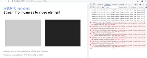 Sample For Canvas Video Video Not Working Issue Webrtc Samples GitHub