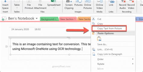 How To Copy Text From Images In Microsoft OneNote