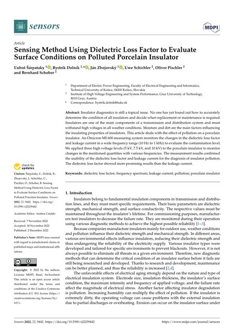 Pdf Sensing Method Using Dielectric Loss Factor To Evaluate Surface