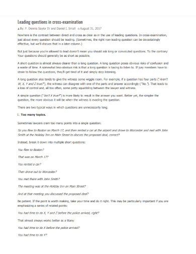 9 Leading Question Examples To Download