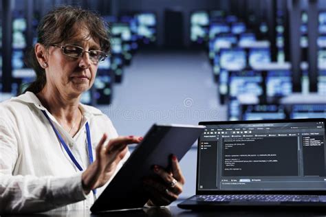 Senior Developer Writing Server Code Stock Image Image Of Developer