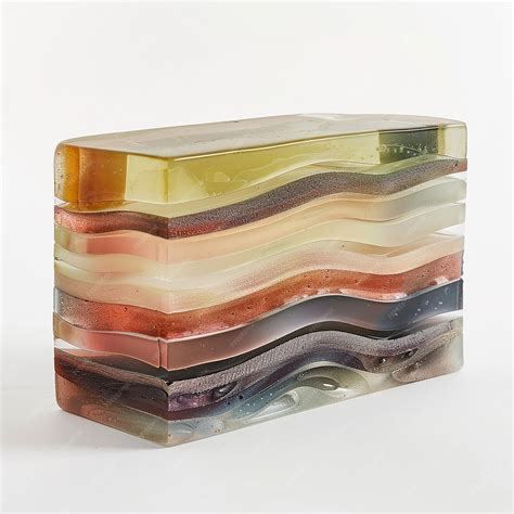 an object made of glass with multiple layers each layer representing