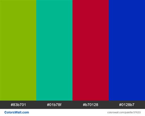 Tetradic Colors Scheme Xkcd Dark Lime 84b701 Hex Color Schemes
