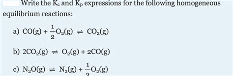 Answered Write The Kc And Kp Expressions For… Bartleby