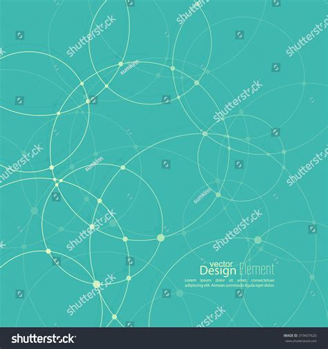 Abstract Background Overlapping Circles Dots Chaotic Stock Vector Royalty Free 319437620