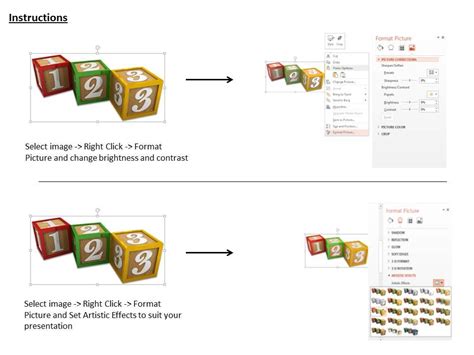 0614 Numbers Learning With Cubes Image Graphics For PowerPoint PowerPoint Templates