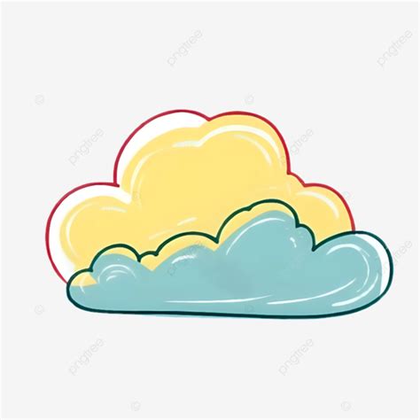 만화 손으로 그린 스타일 귀여운 구름 만화 손으로 그린 스타일 귀여운 Png 일러스트 및 이미지 에 대한 무료 다운로드