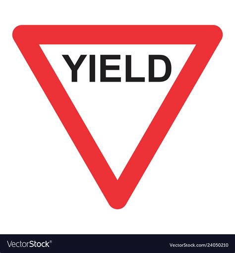 Yield Triangle Sign Royalty Free Vector Image Vectorstock