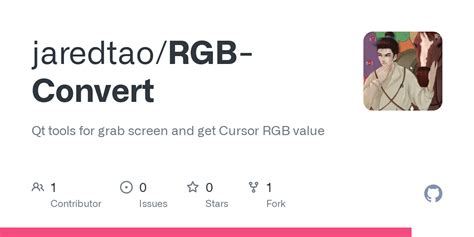 GitHub Jaredtao RGB Convert Qt Tools For Grab Screen And Get Cursor RGB Value