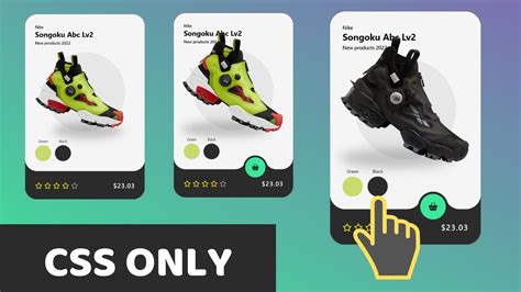 creative product card ui design using css only youtube
