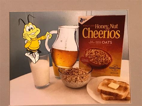 Cheerios Bee Animation Production Cel With Color Matching Bg 1980s 4559587184