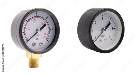 Manometer Or Air Gauge For Pressure Regulation In Pumping Station Two Different Manometers Of