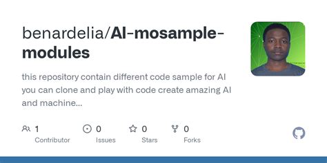 Github Benardeliaai Mosample Modules This Repository Contain