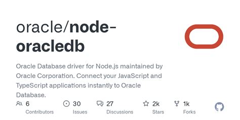 Github Oraclenode Oracledb Oracle Database Driver For Nodejs Maintained By Oracle