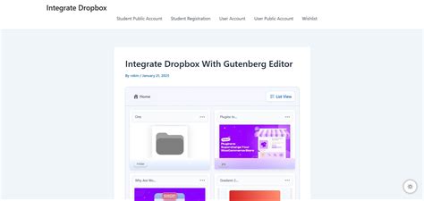 How To Use Integrate Dropbox With Gutenberg Editor Codeconfig