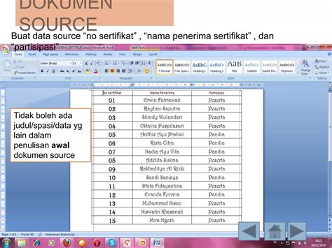 Cara Membuat Sertifikat Dengan Mail Merge PPTX