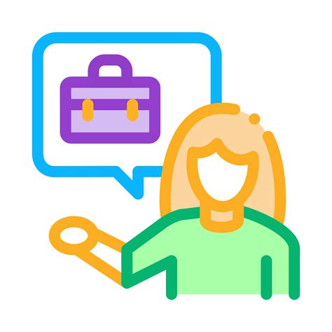 Female Job Applicant Icon Vector Outline Illustration 17558776 Vector Art At Vecteezy