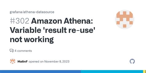Amazon Athena Variable Result Re Use Not Working · Issue 302