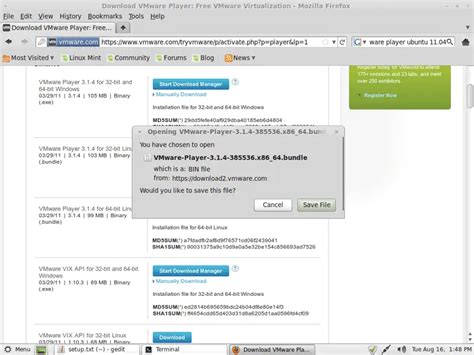 How To Install VMware Player On Ubuntu Linux Mint