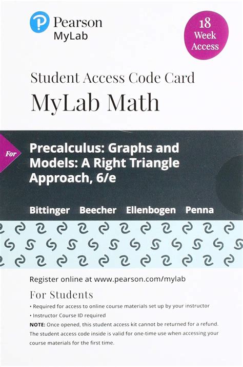 Precalculus Graphs And Models A Right Triangle Approach Mylab Math