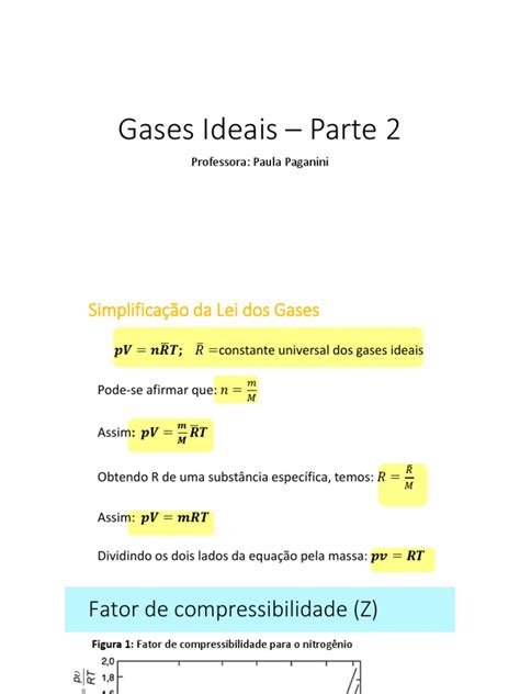 Gases Ideais E Reais Exercícios Práticos Pdf Gases Mol Unidade