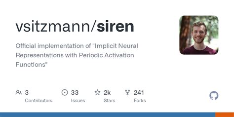 Github Vsitzmann Siren Official Implementation Of Implicit Neural Representations With