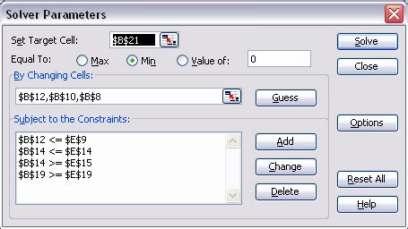 Solver Setup For The Example Download Scientific Diagram