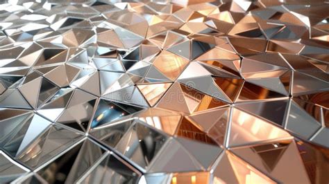 A Visually Captivating Metallic Foil Texture Adorned With Intricate Geometric Patterns And