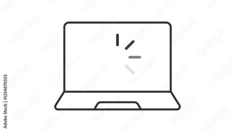 Loading Screen Line Animation Progress Animated Icon Lines Showing Up Blinking Monitor