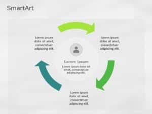 SmartArt Cycle Continuous Cycle 3 Steps SlideUpLift