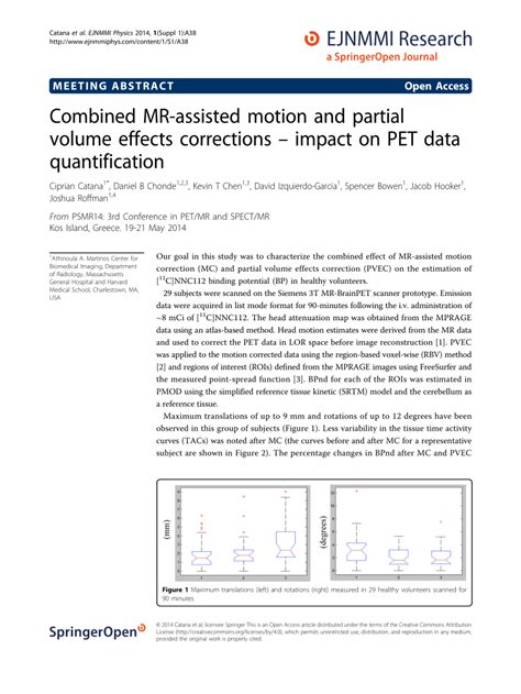 Pdf Combined Mr Assisted Motion And Partial Volume Effects