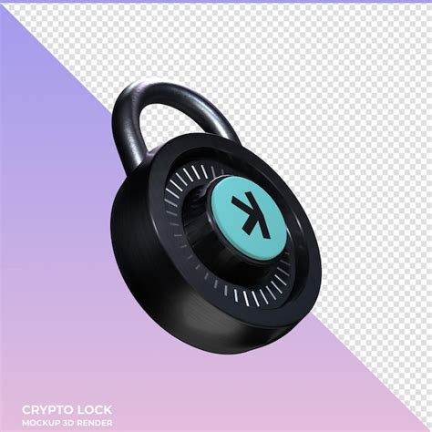 Premium Psd Crypto Lock Kaspa Kas 3d Icon