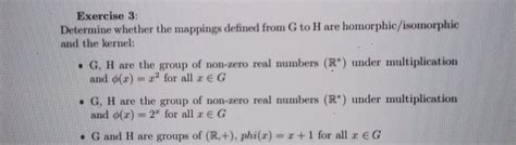 Solved Exercise Determine Whether The Mappings Defined Chegg
