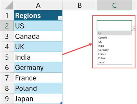 Create Data Validation List From Excel Table As Source