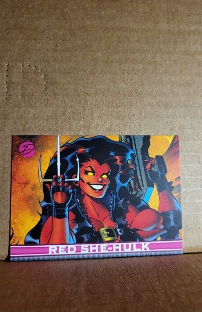 2011 Marvels Dangerous Divas 20 Red She Hulk Comic Collectibles