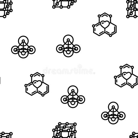Molecule Chemistry Science Vector Seamless Pattern Stock Vector