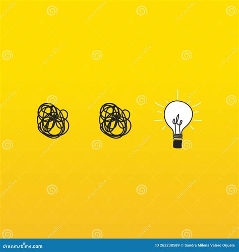 Difficulty To Create And Light Bulb On To Provide A Solution Concept Of Creativity And Solution