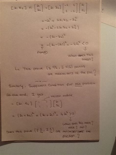 calculus what is the difference between min and max constraint