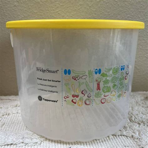 Tupperware Fridgesmart Large 20 Cup Vented Round Container Etsy