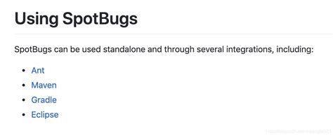 Findbugs 的代替者 Spotbugsspotbugs和findbugs Csdn博客