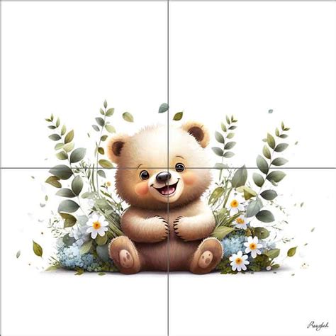 Super Cute 1 By Roozbeh Bahramali Ceramic Tile Mural Ob Roz160 Artwork