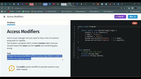 04 Access Modifiers Java Intermediate Sololearn Youtube