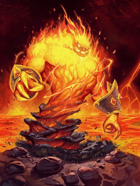 Illustration De Paul Mafayon Fire Elemental Art Lava Elemental Art