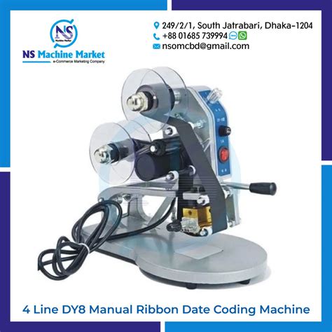 4 line dy8 manual ribbon date coding machine