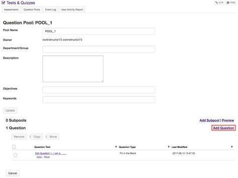 question pool owl help western university