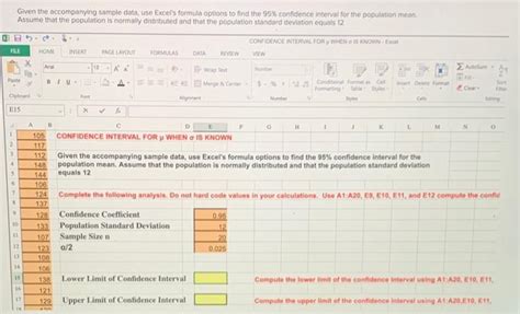 solved given the accompanying sample data use excel s