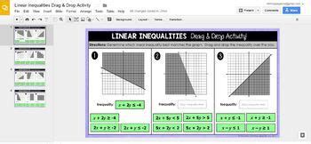 Linear Inequalities Drag Drop Activity GOOGLE SLIDES VERSION