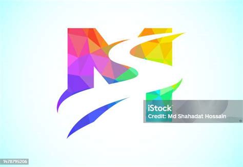 백스페이스 S 또는 통로 로고 디자인 벡터 템플릿이 있는 문자 M 낮은 폴리 스타일 그래픽 알파벳 기호 개념에 대한 스톡 벡터